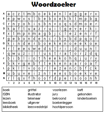 Woordzoeker Printen Gratis
